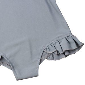 Styles I Love | Swim | Ruffles Soild Grey Little Girl Onepiece Swimsuit ...